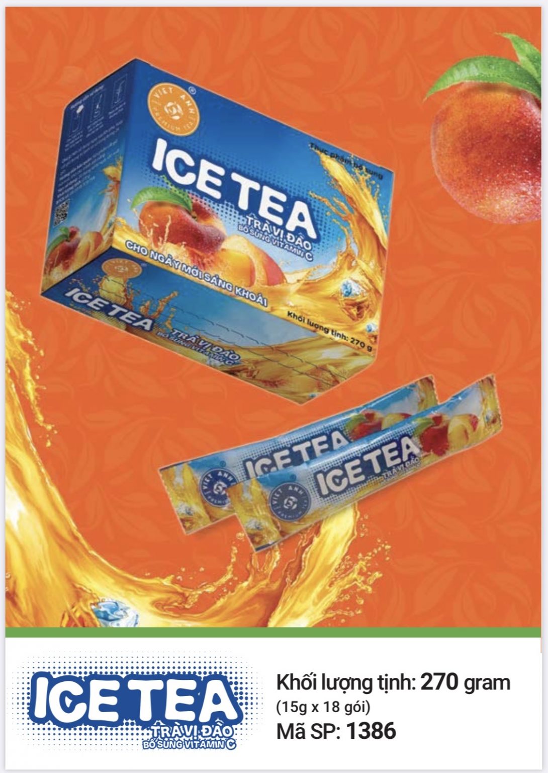Trà ICE TEA Vị Đào